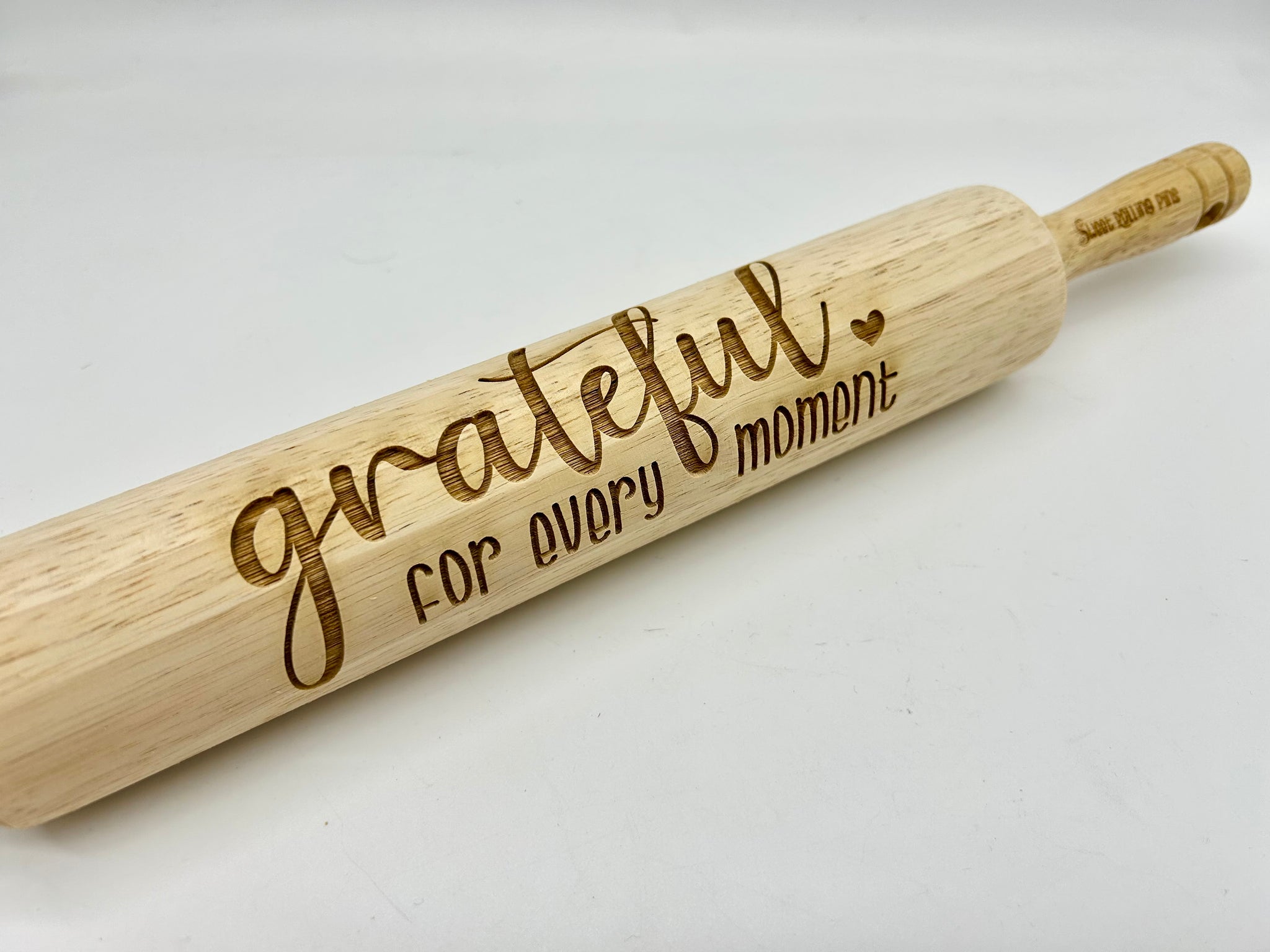 Embossed Rolling Pin: "Grateful" (Decor rolling pin) – sweetrollingpins