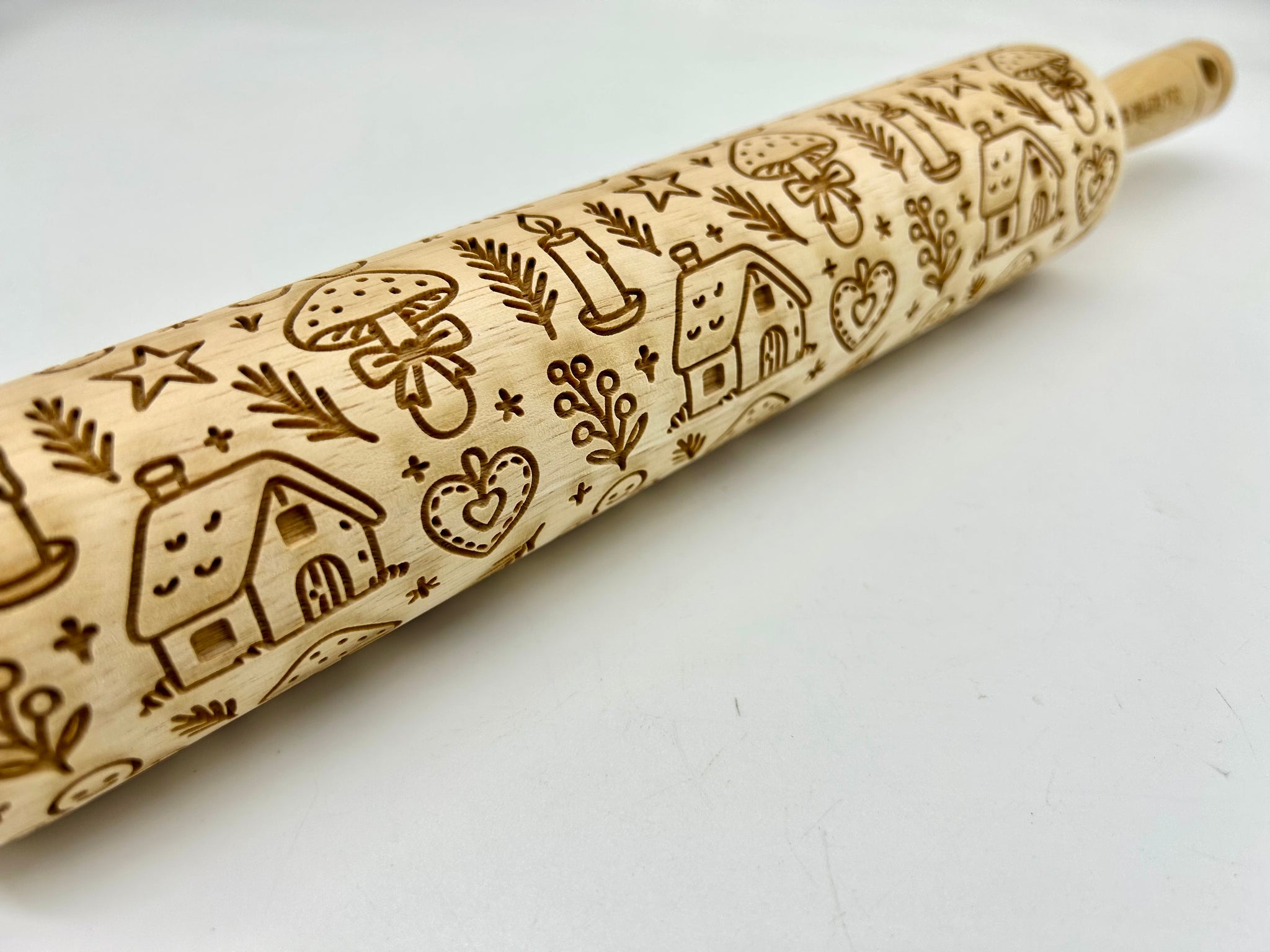 Cozy Christmas Cottage Embossed Rolling Pin – sweetrollingpins