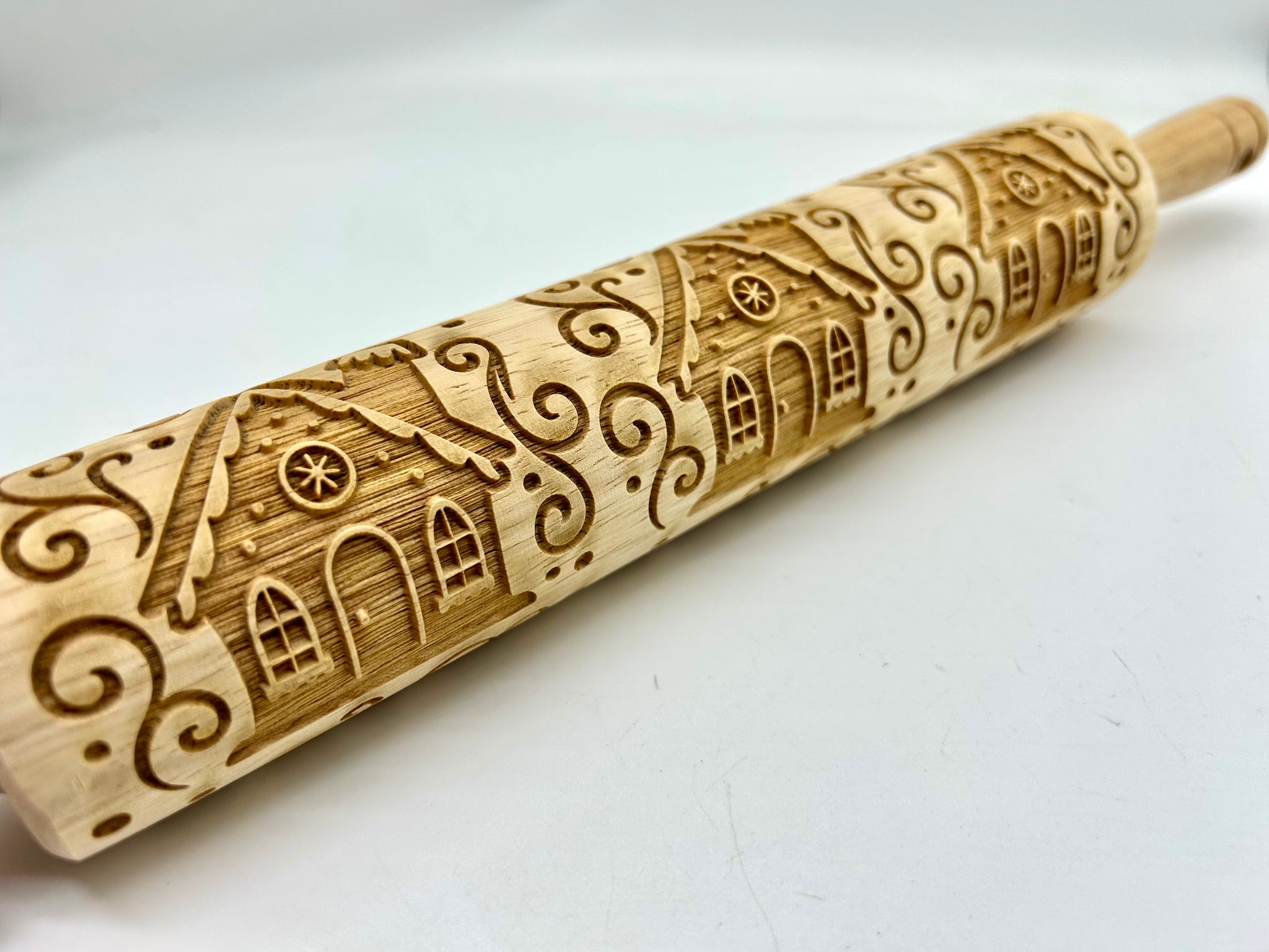 Gingerbread House Embossed Rolling Pin – sweetrollingpins