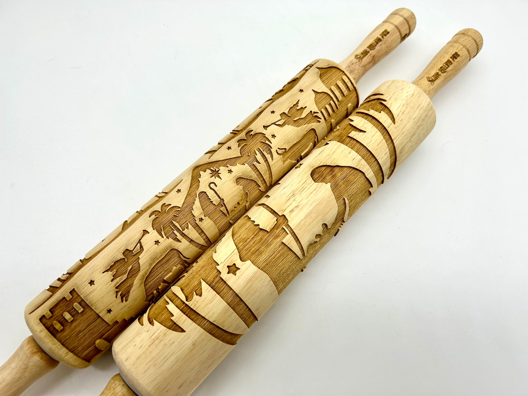 Christmas Nativity Scene Embossed Rolling Pin LARGE IMG – sweetrollingpins