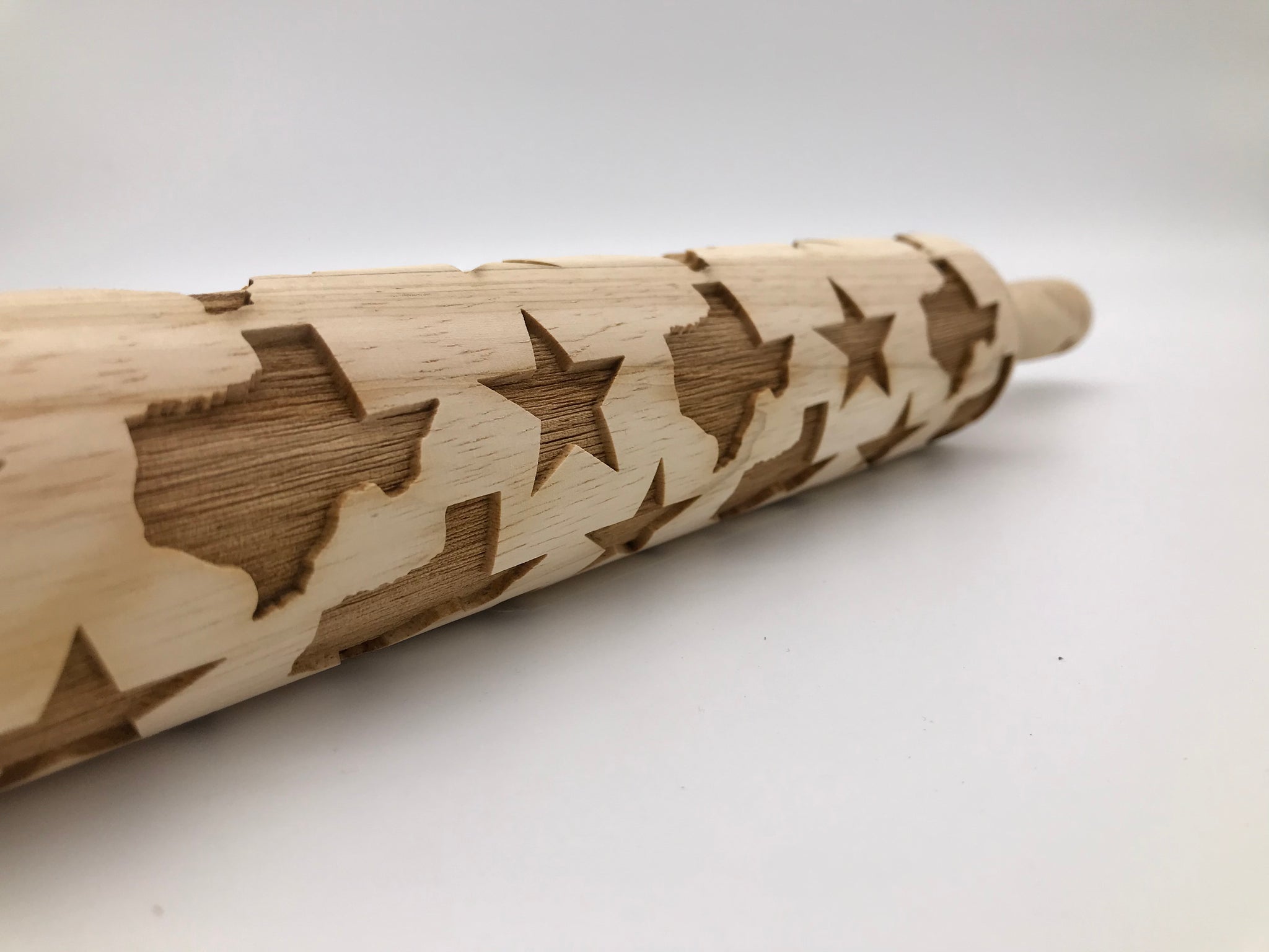 Texas State Outline and Star Embossed Rolling Pin – sweetrollingpins
