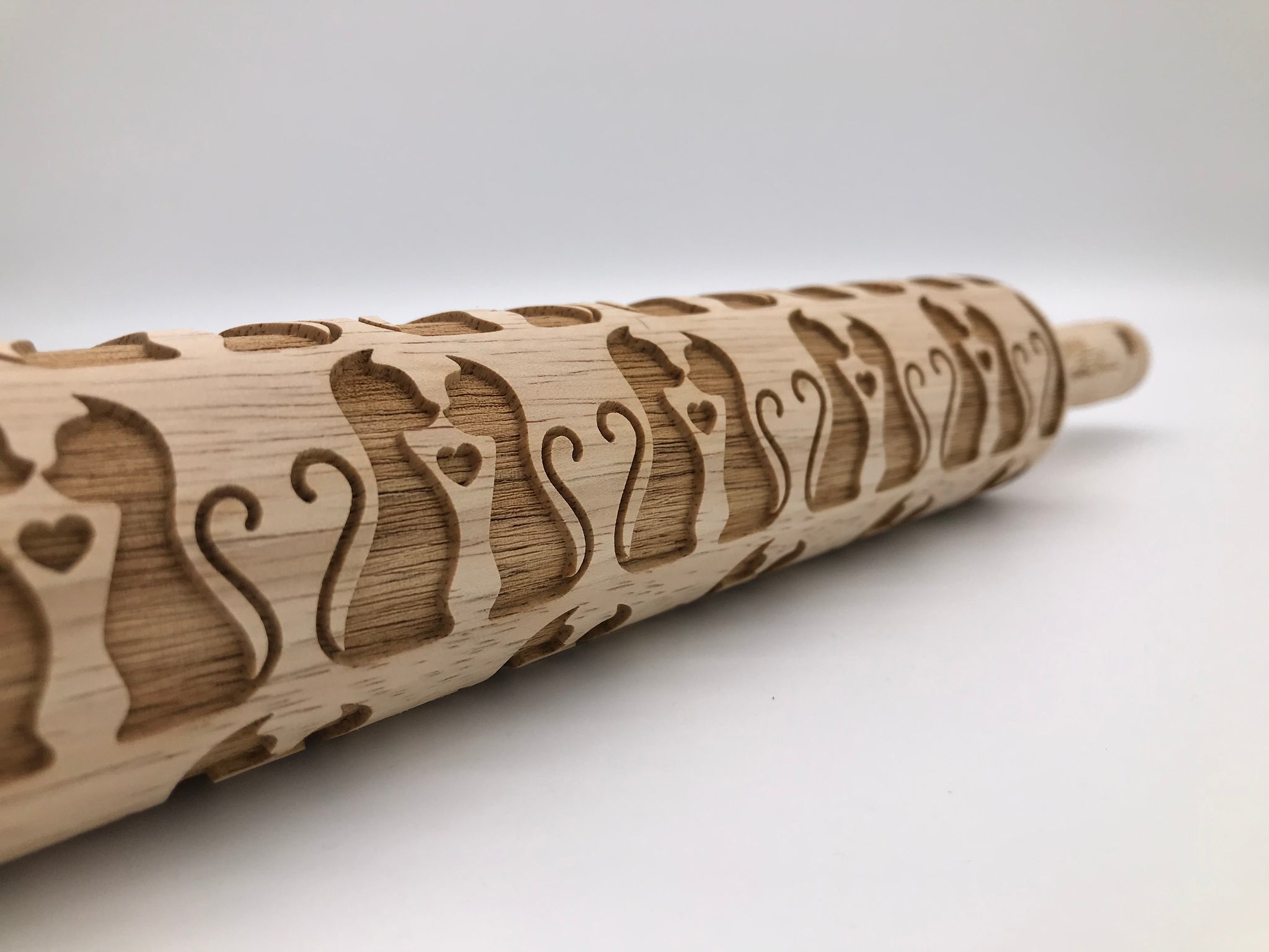 Kissing Cats Embossed Rolling Pin – sweetrollingpins